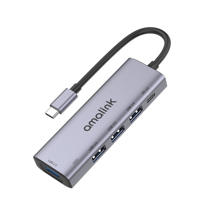 Amalink 95119D Tipo-C / USB-C a 4 puertos USB + PD 3.0 Multifunción de ...
