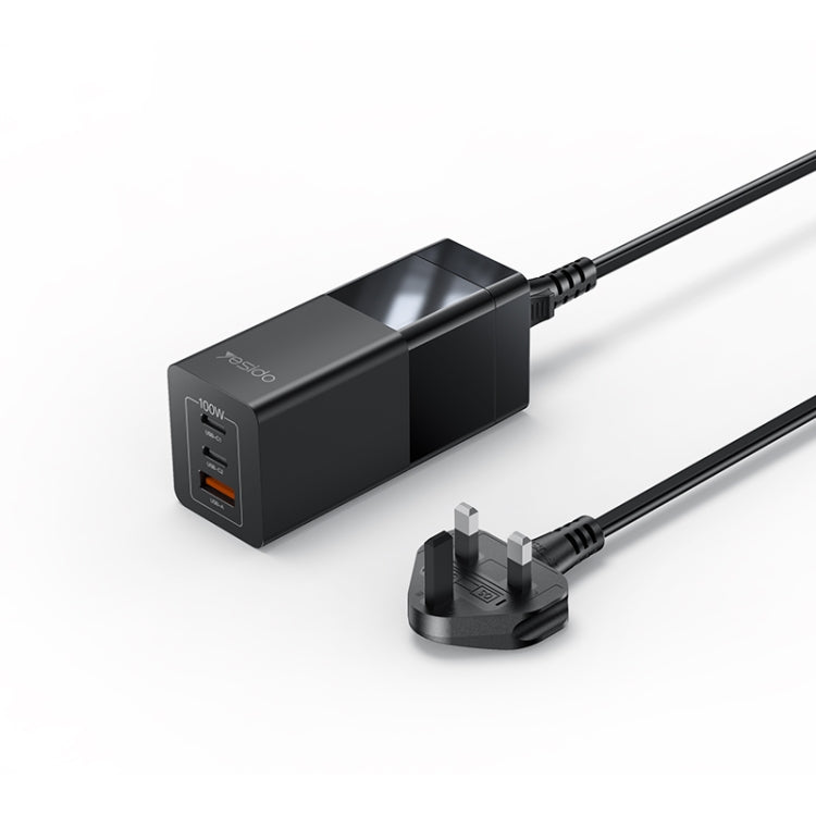 Yesido YC77 100W 2 puertos USB tipo C + con cargador GaN de escritorio ...