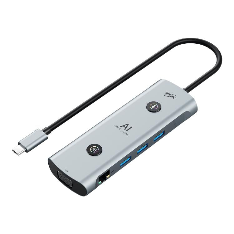 Estación de acoplamiento con adaptador USB-C/Tipo-C YCE V172 12 en 1 ...