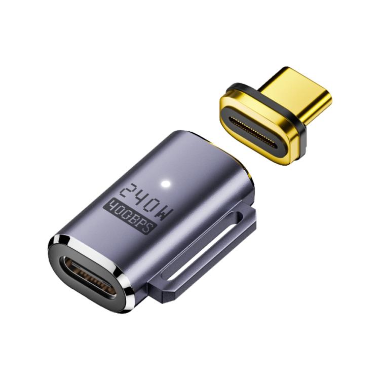 Adaptador de carga tipo C a tipo C de 240 W y 40 Gbps (gris) – Evans Store