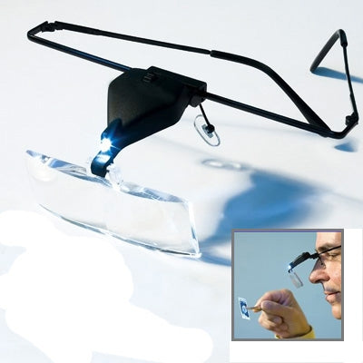 Lentes de lupa 1.5X / 2.5X / 3.5X con luz LED (negro) – Evans Store