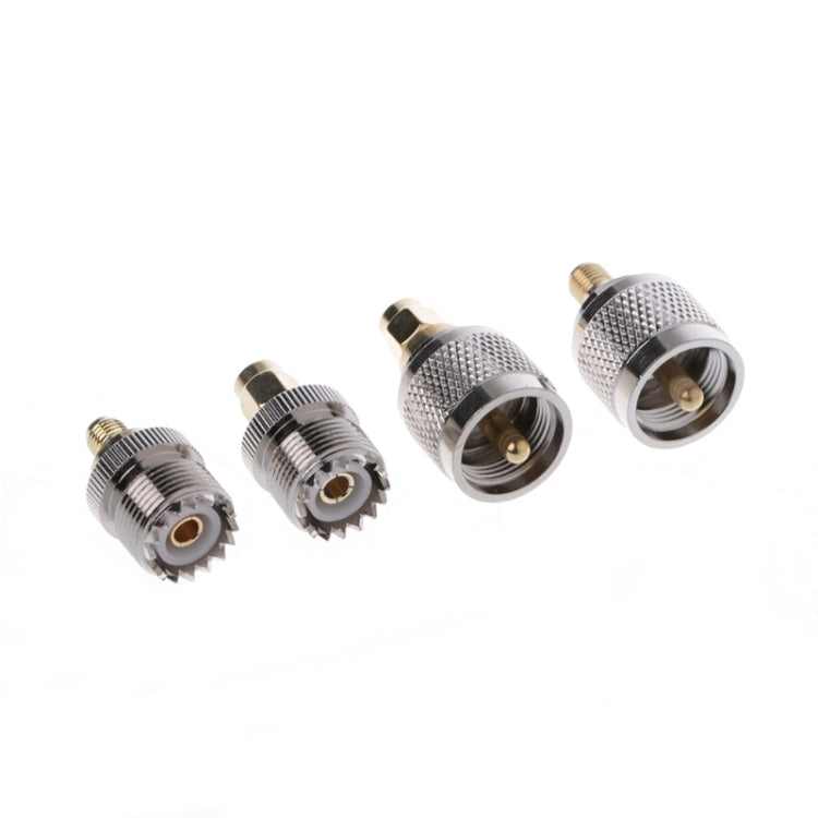 4 PCS / Set A13 Adaptador Kit PL259 / SO239 a SMA Macho / Hembra Tipo ...
