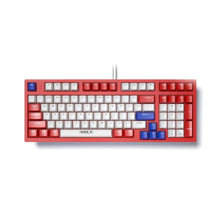 Teclado mecánico con cable iMICE GK-500 tipo C para juegos (rojo ...